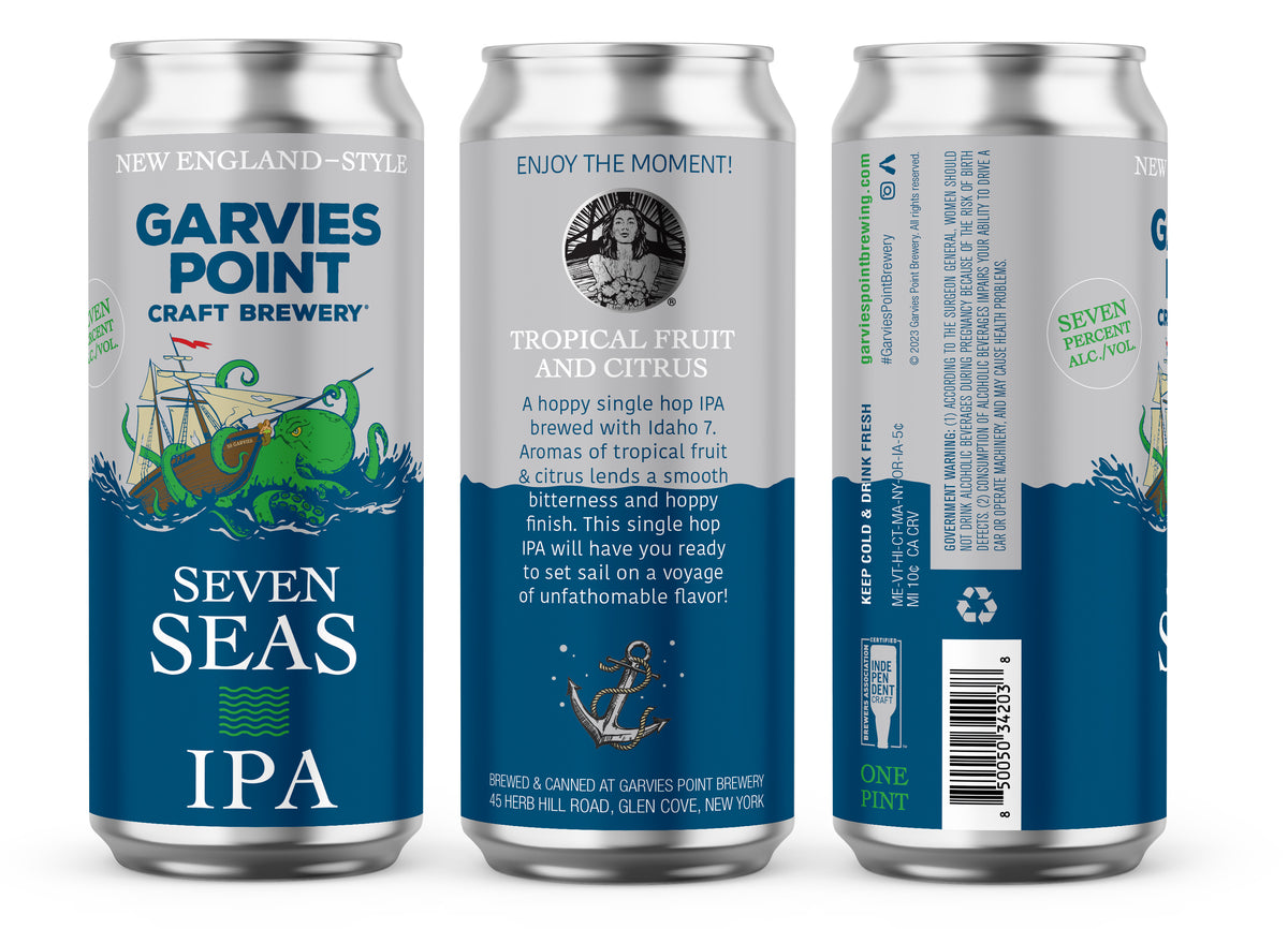 SEVEN SEAS NEW ENGLAND STYLE IPA 7% – garviespointbrewery